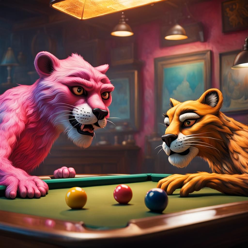 The Pink Panther & Chester Cheetah - AI Generated Artwork - NightCafe ...