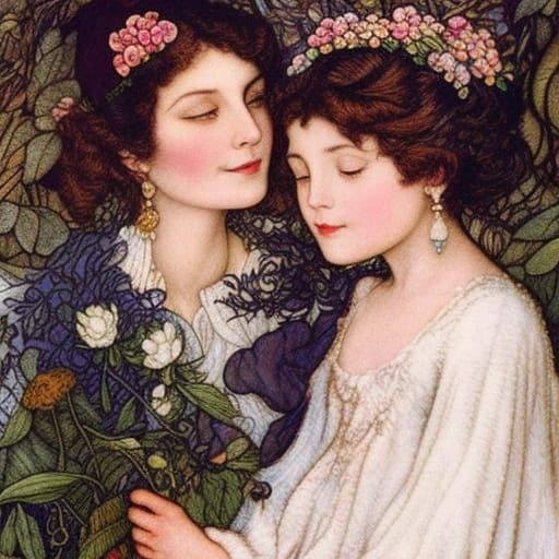 Mother and daughter - AI Generated Artwork - NightCafe Creator