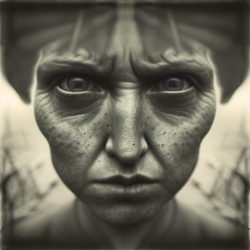 Pencil sketch human heavily insect hybrid Close up portrait, ambient ...