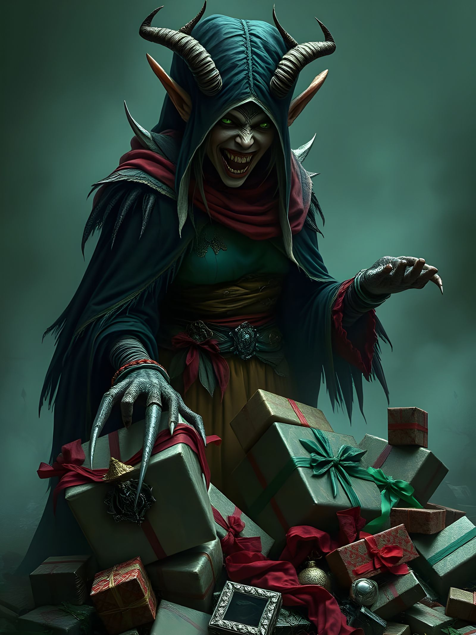 Krampus's Most Sinister Elf - Darkened Holiday Elf Spreads C...