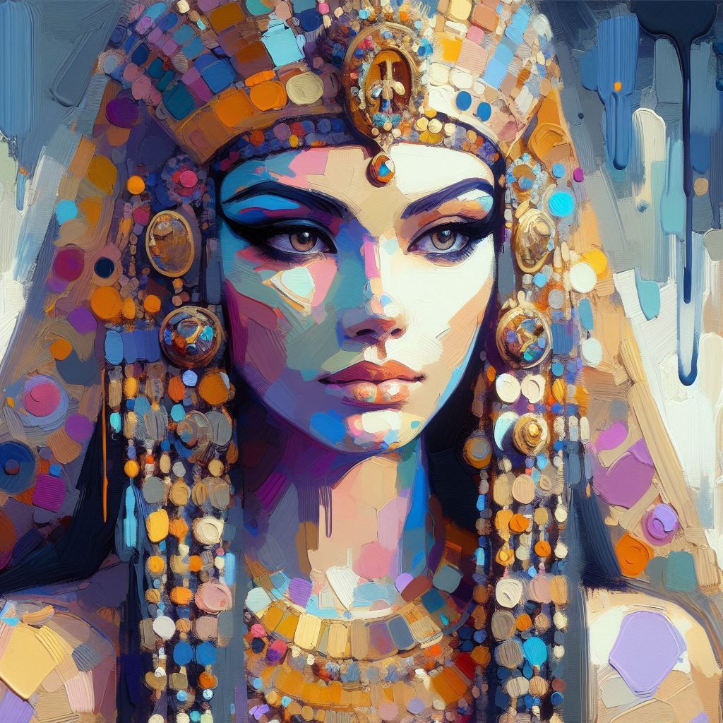 Cleopatra - unusual colors - AI Generated Artwork - NightCafe Creator