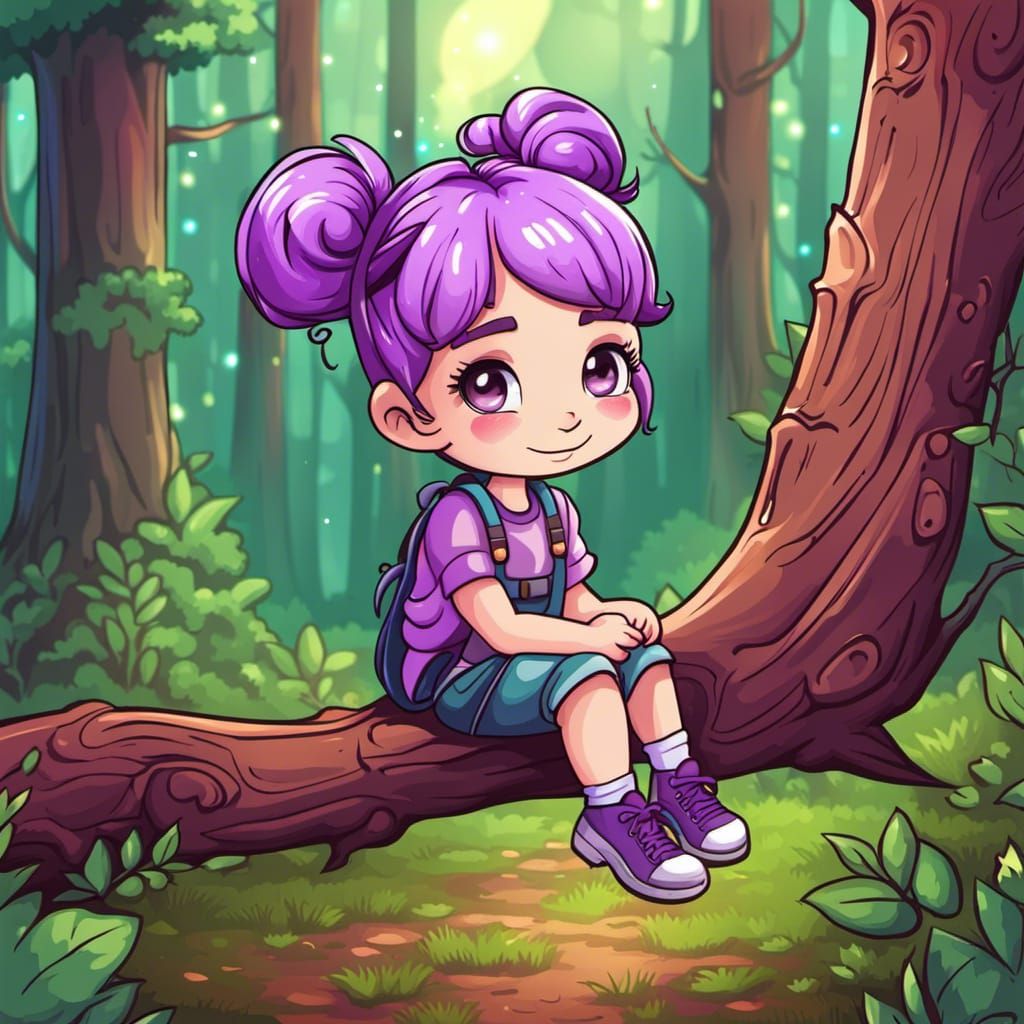 Chibi in the forest - AI Generated Artwork - NightCafe Creator
