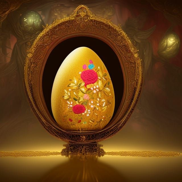 Beautiful crystal easter egg showpiece 2 - AI Generated Artwork ...