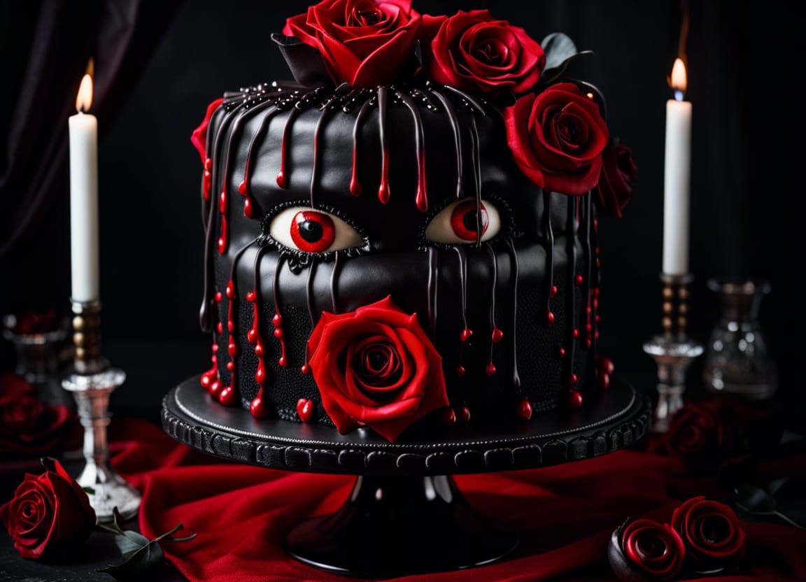 goth cake - AI Generated Artwork - NightCafe Creator