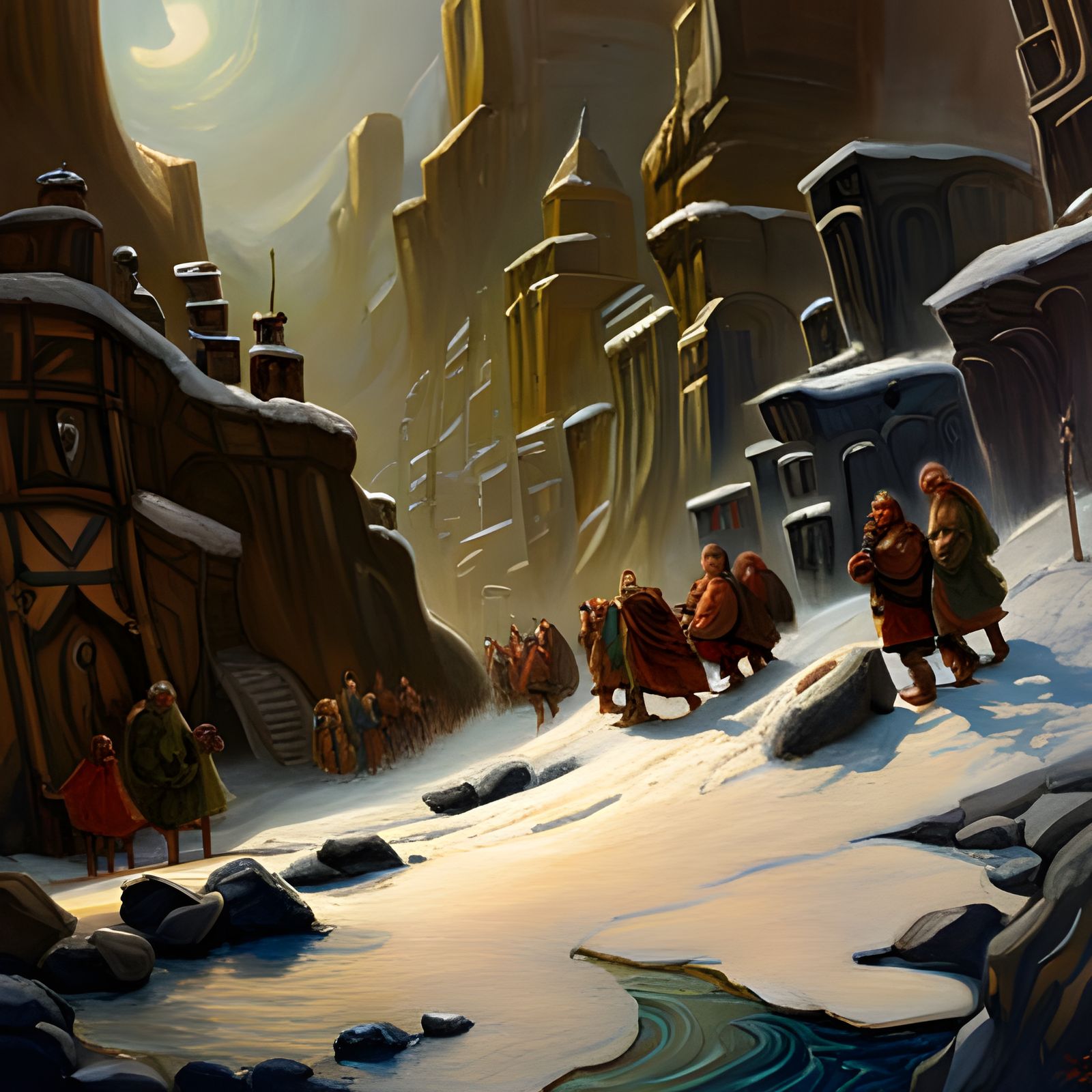 Pilgrimage of Dwarves - AI Generated Artwork - NightCafe Creator