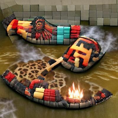 Aztec Heavy Fire Raft - AI Generated Artwork - NightCafe Creator