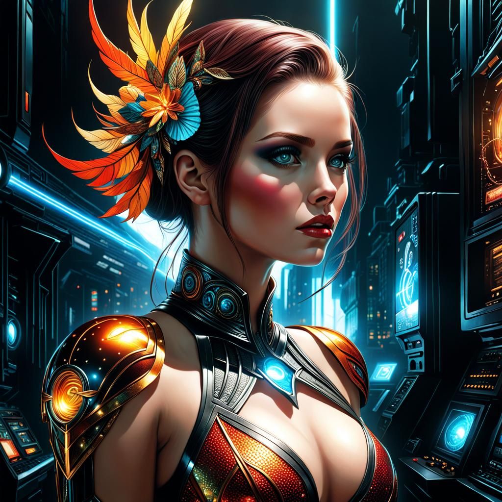 Cyberknight IV - AI Generated Artwork - NightCafe Creator