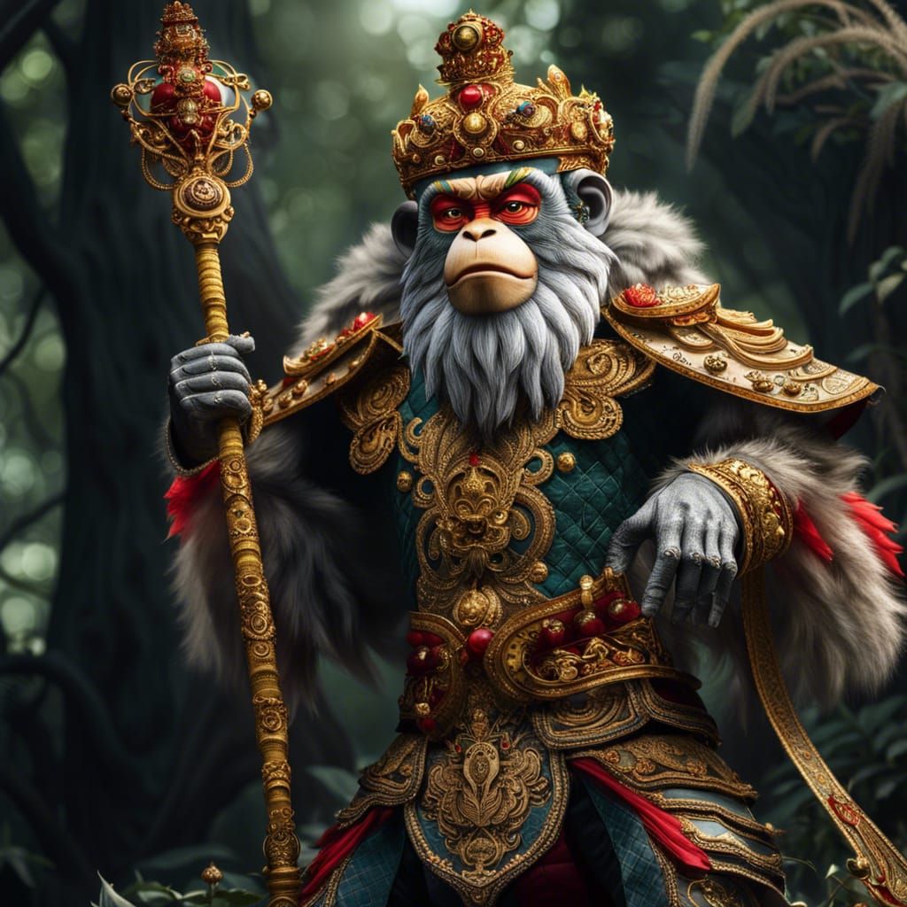 a regal monkey king - AI Generated Artwork - NightCafe Creator