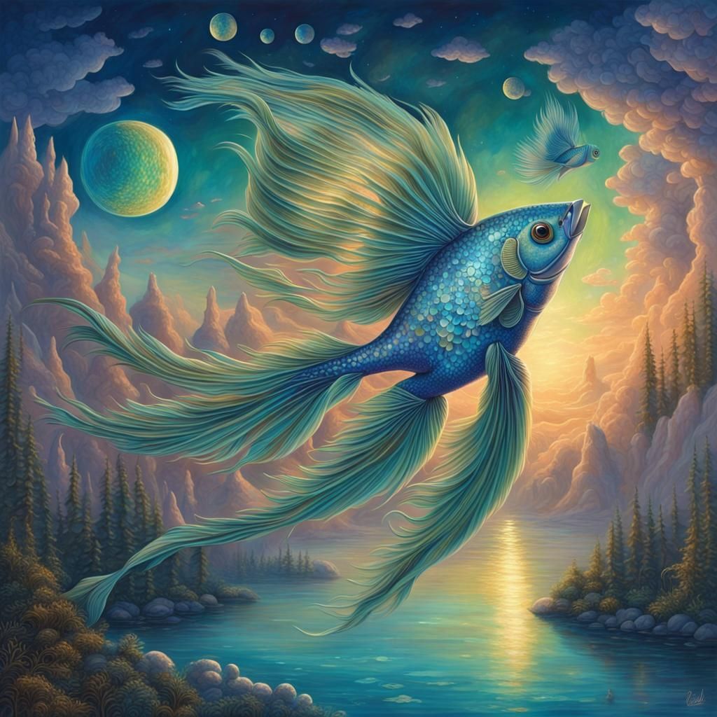Flying Fish - AI Generated Artwork - NightCafe Creator
