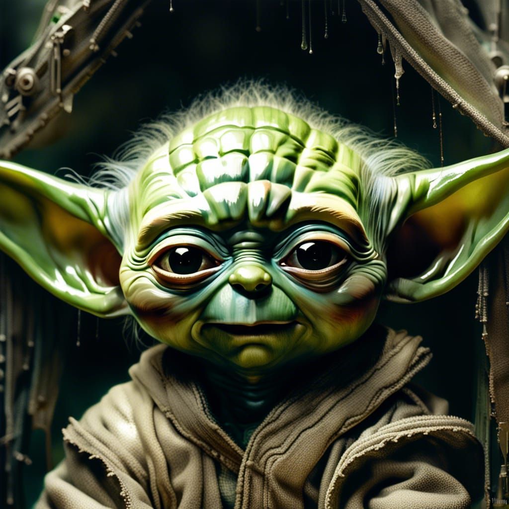 Extremely detailed portrait of yoda as a baby smiling :: Extremely ...