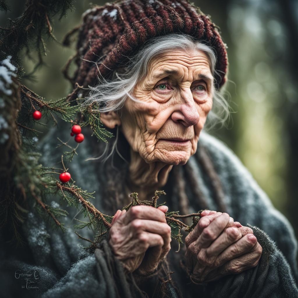 Yew tree crone - AI Generated Artwork - NightCafe Creator