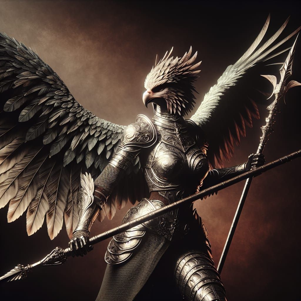 Falcons wings woman warrior - AI Generated Artwork - NightCafe Creator