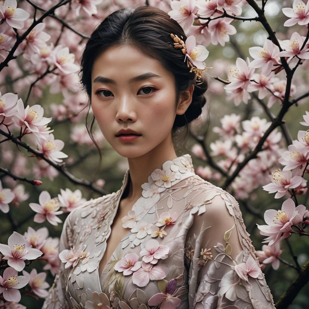 Flower Girl 6 - AI Generated Artwork - NightCafe Creator