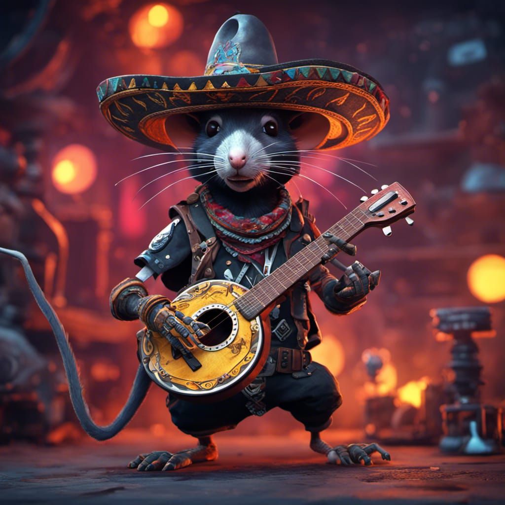 Mexican Steampunk Bard - AI Generated Artwork - NightCafe Creator