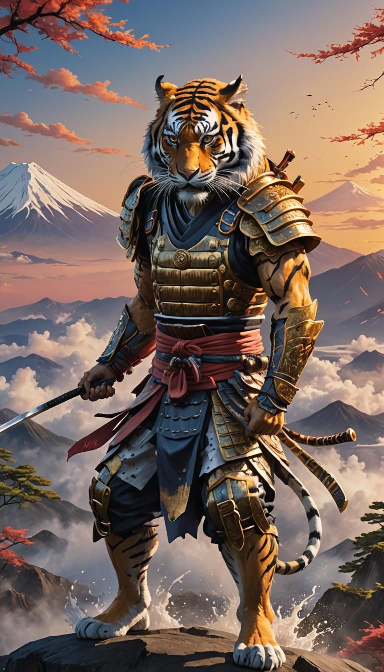 Samurai Tiger - AI Generated Artwork - NightCafe Creator