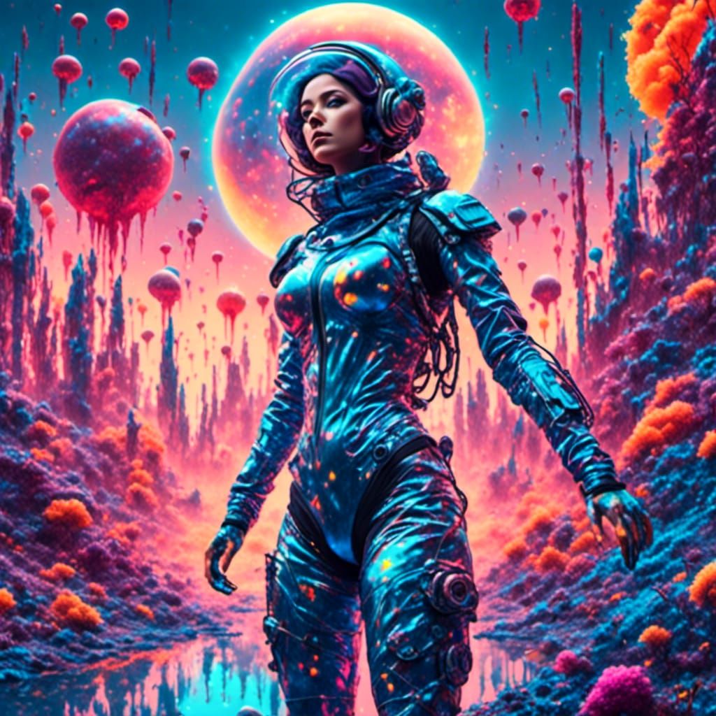 Neon Tropic Cosmo V - AI Generated Artwork - NightCafe Creator