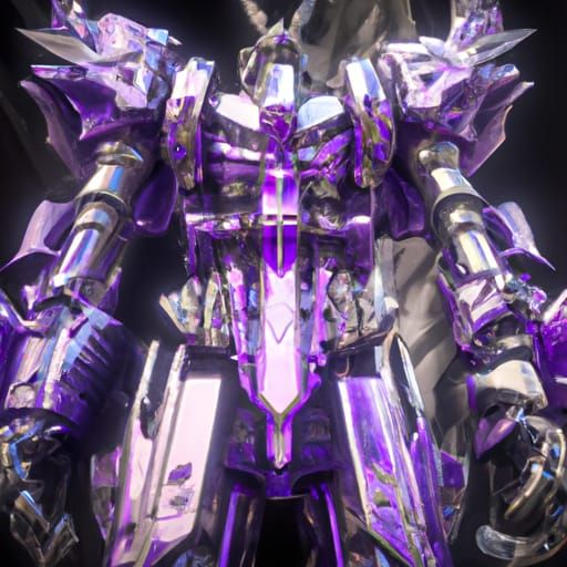 Purple Mecha Warrior - AI Generated Artwork - NightCafe Creator