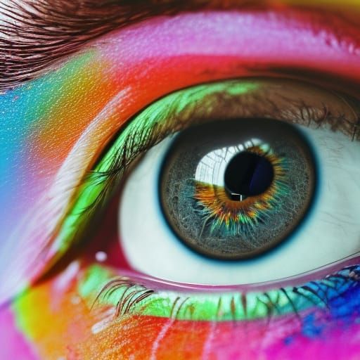 Neon eyes - AI Generated Artwork - NightCafe Creator