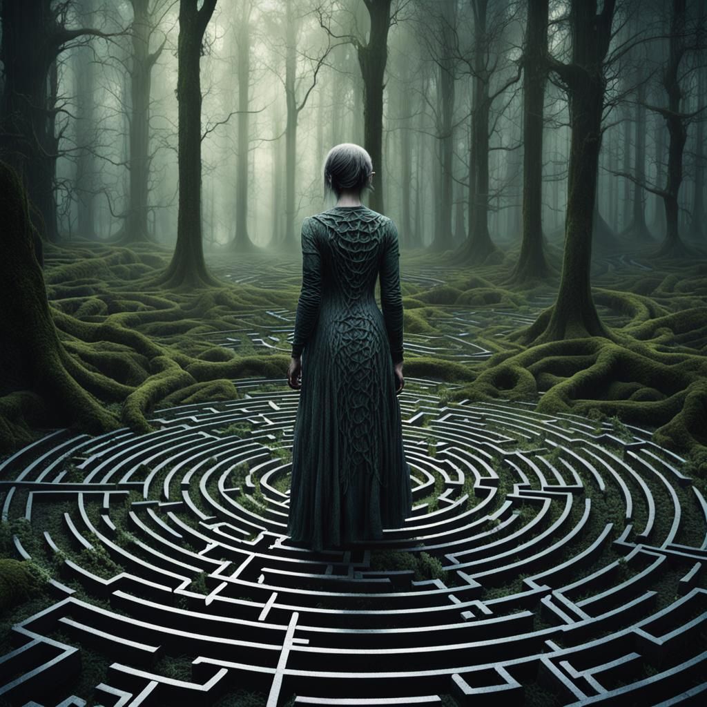woman in labyrinth in forest Spells, alchemy, necromancy, dark fantasy ...