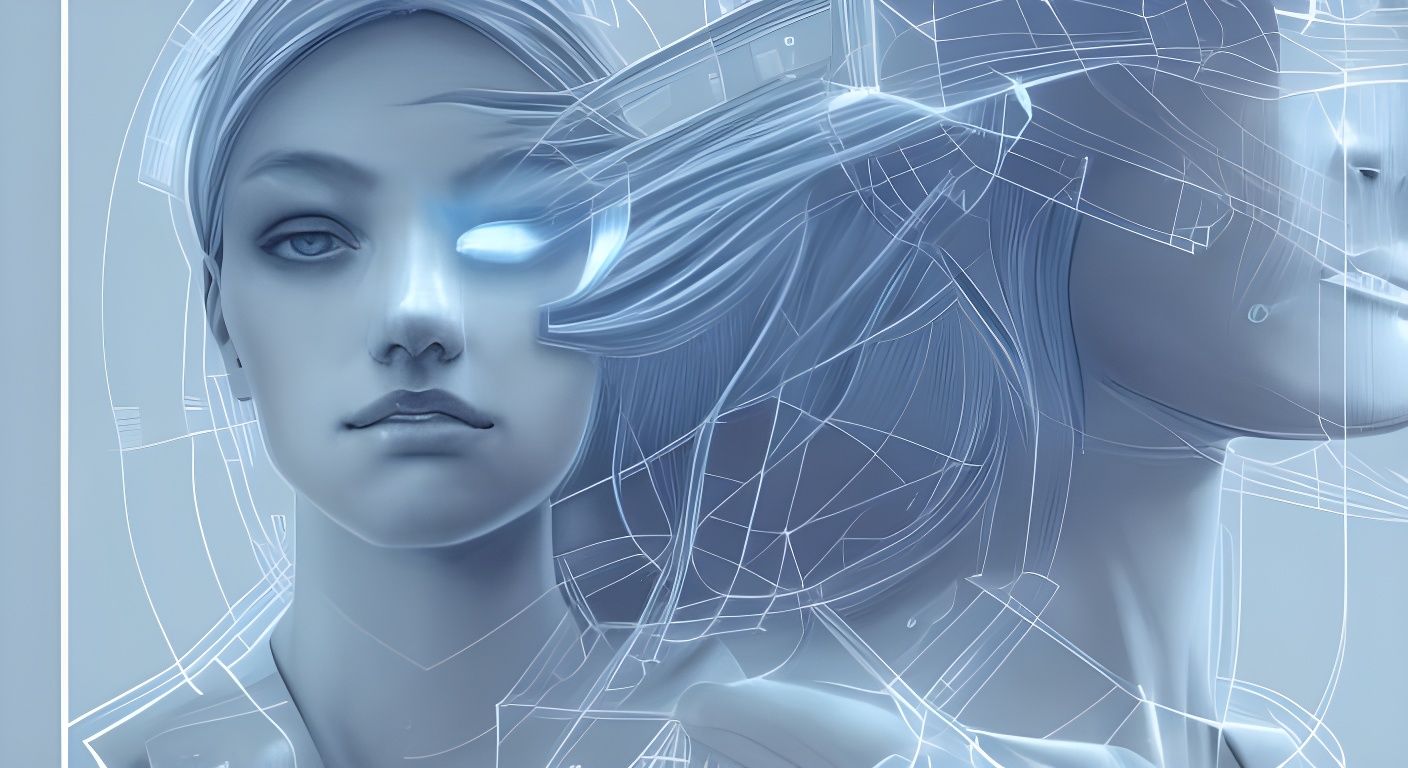 Cyborg blueprint I - AI Generated Artwork - NightCafe Creator