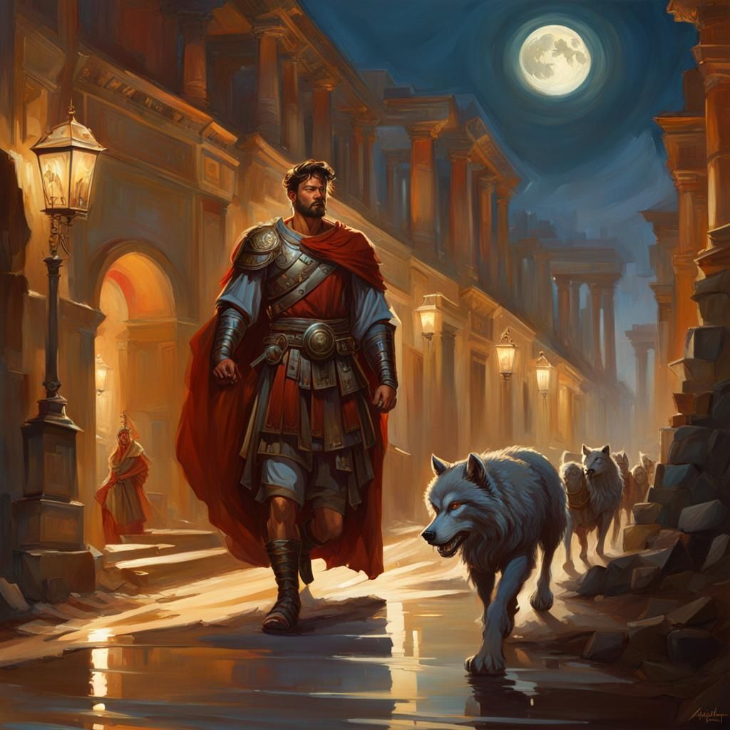 Versipellis Romanus - Roman Werewolf 240111C - AI Generated Artwork ...