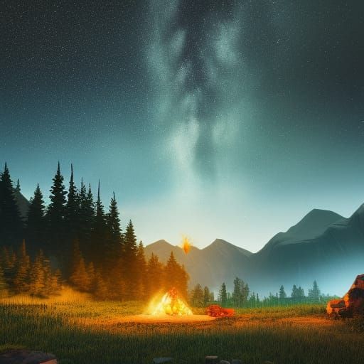 Campfire - AI Generated Artwork - NightCafe Creator