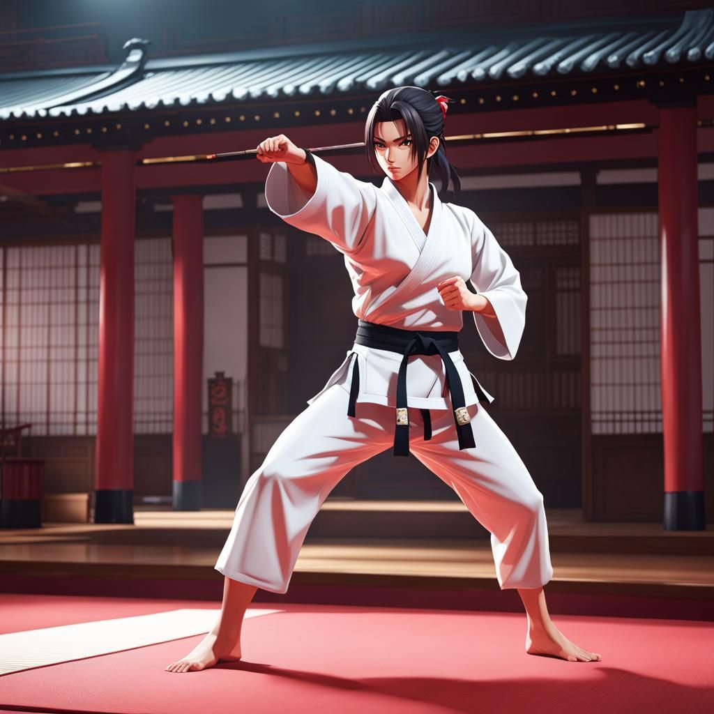 Karate Master in a Dojo - AI Generated Artwork - NightCafe Creator