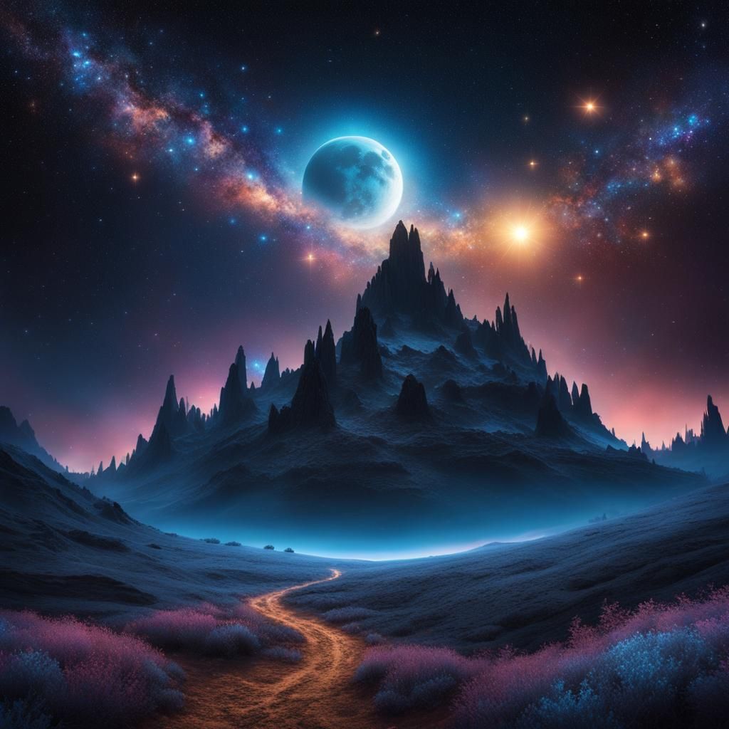 night sky - AI Generated Artwork - NightCafe Creator