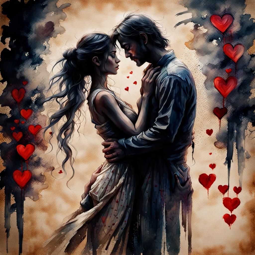 Falling in love - AI Generated Artwork - NightCafe Creator