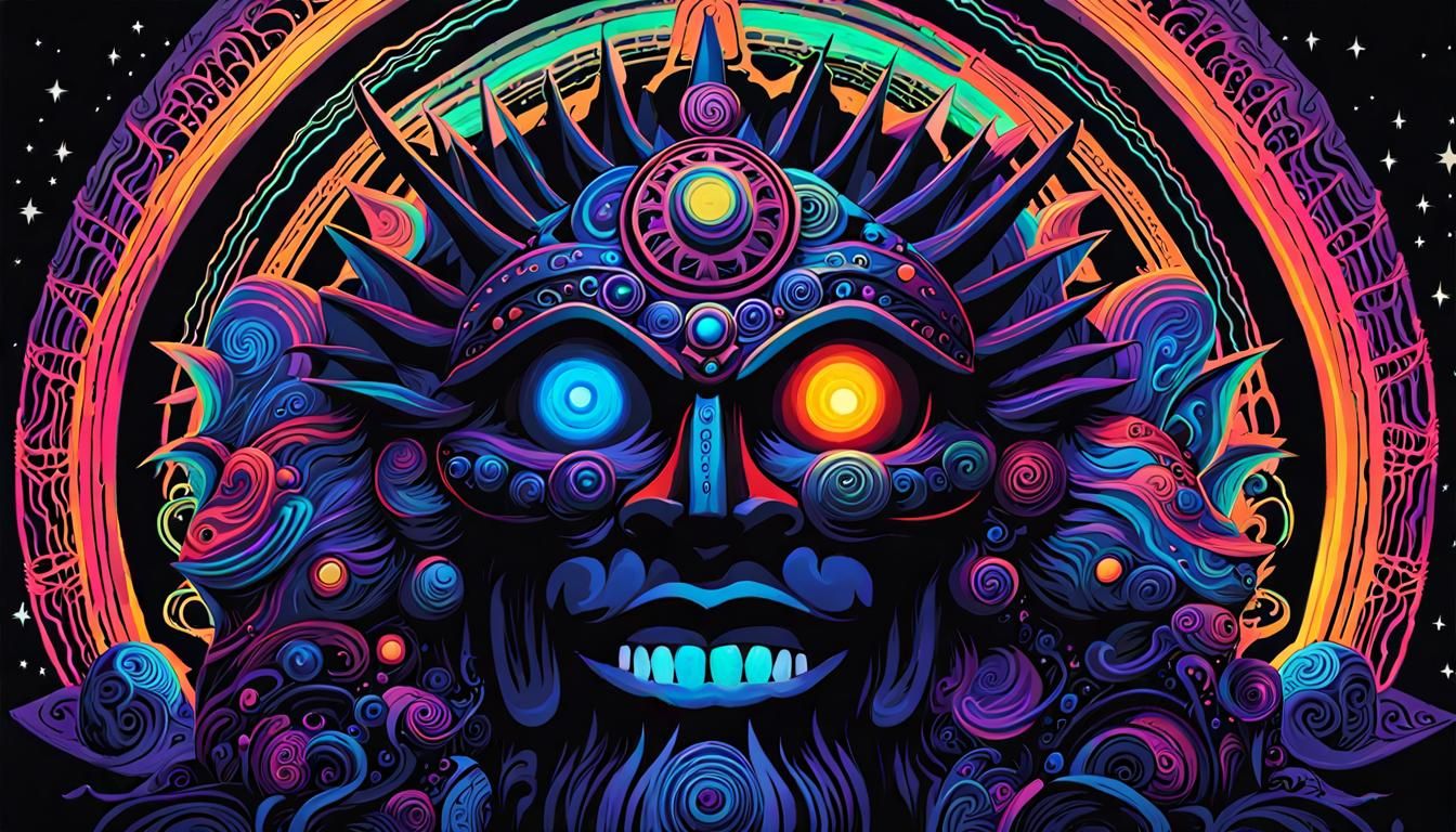 A Neon Entity - AI Generated Artwork - NightCafe Creator