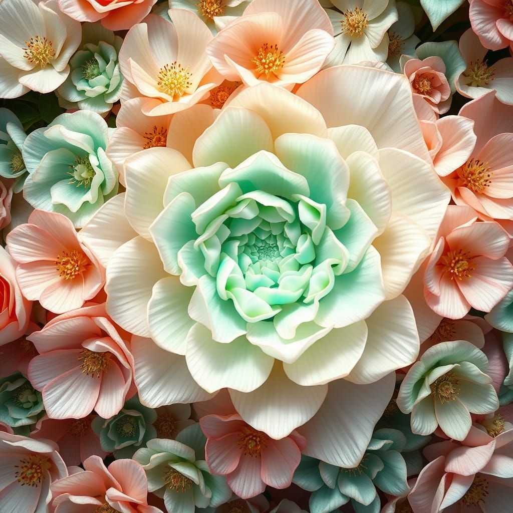 A floral garden inspired by infinite recursion.