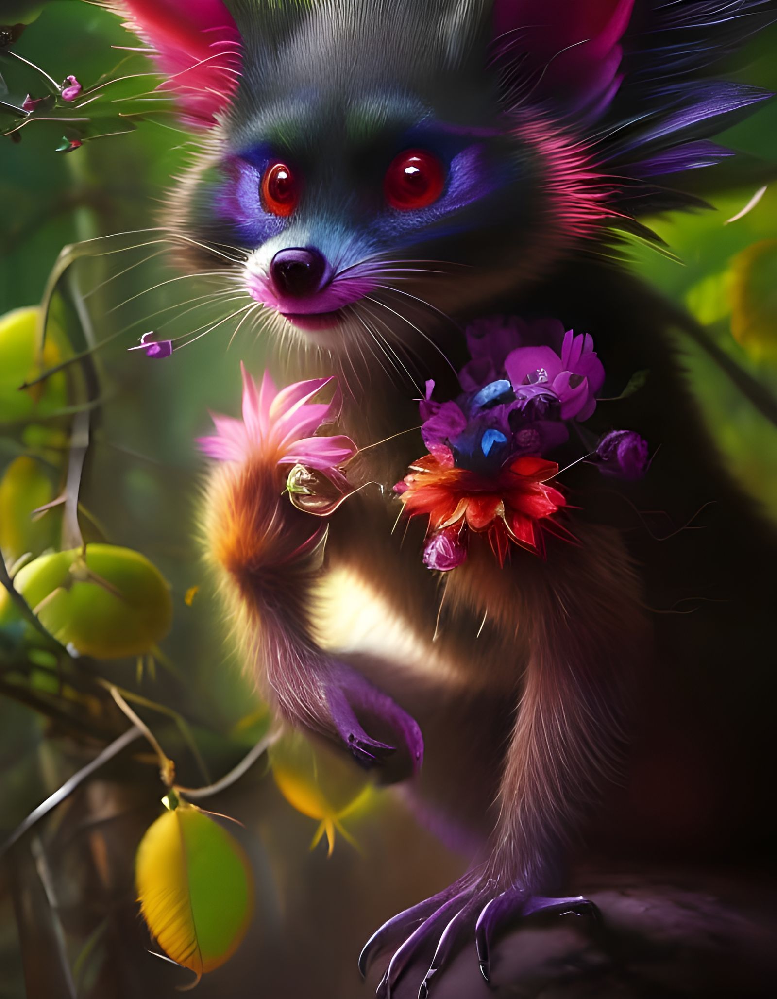 💜Purple Lemur💜 - AI Generated Artwork - NightCafe Creator