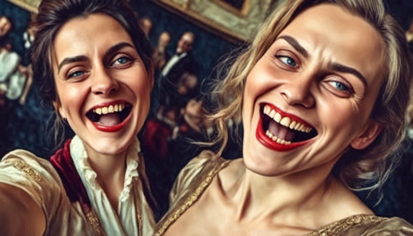 Two Drunk Maids - AI Generated Artwork - NightCafe Creator