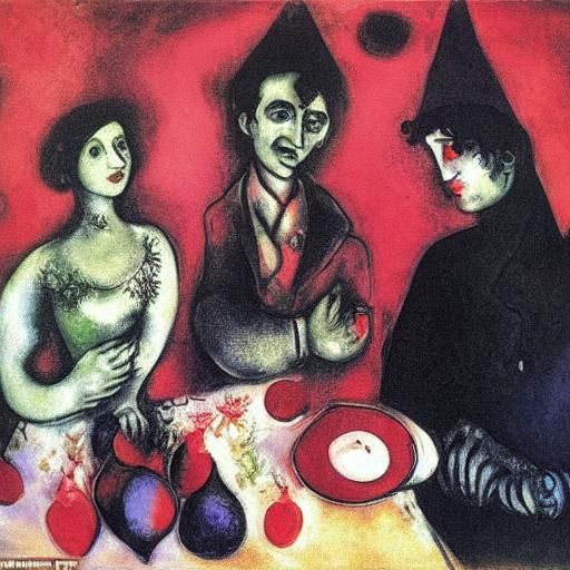 Three vampires dined on beets by candlelight and called one lady Thekla ...