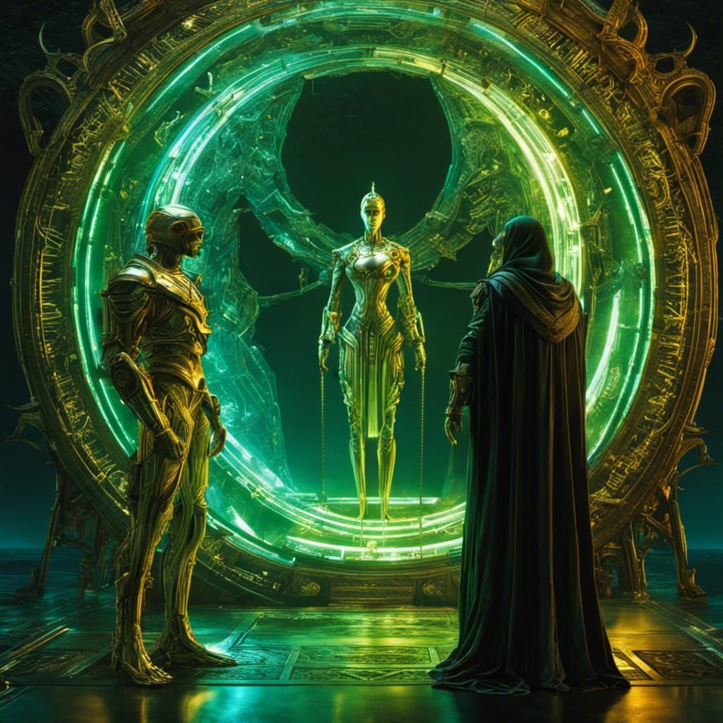 A futuristic Stargate, alien traveling to other worlds. - AI Generated ...