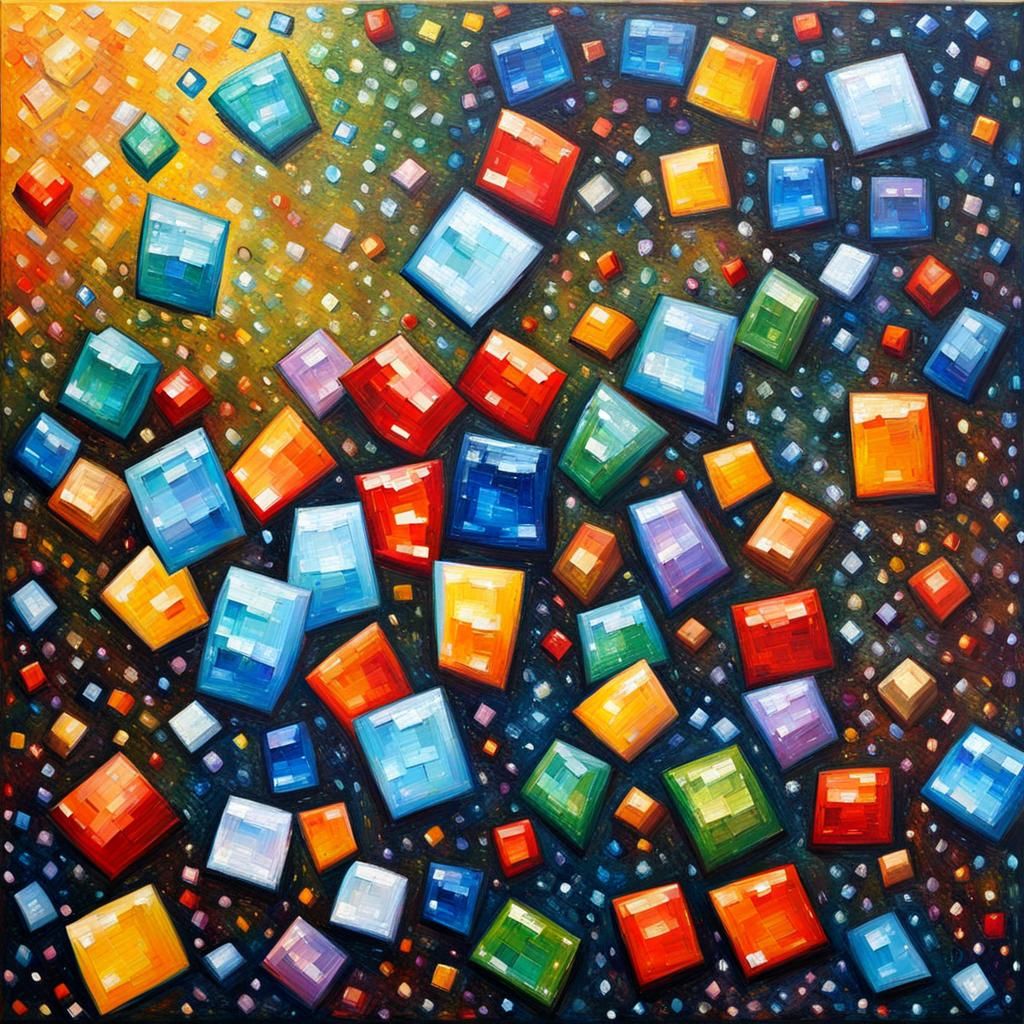 Ice cubes falling freezing rain Abstract Shinning Rocks glimmering dots ...