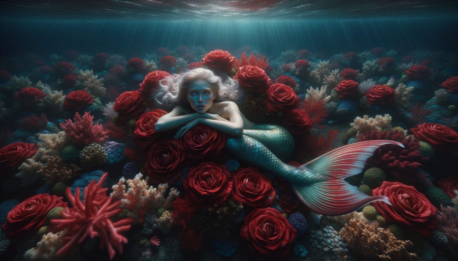 Of Mermaids and Roses - AI Generated Artwork - NightCafe Creator