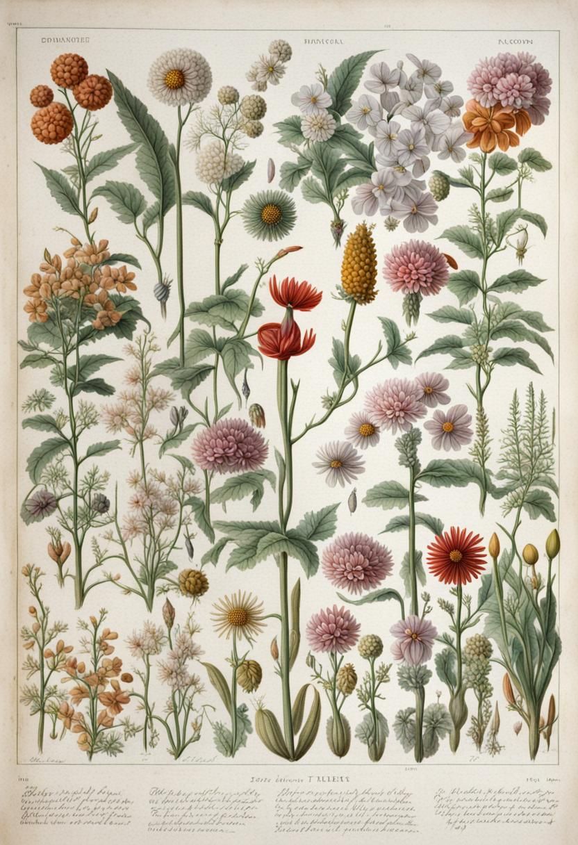 Botanical antique print illustration - AI Generated Artwork - NightCafe ...