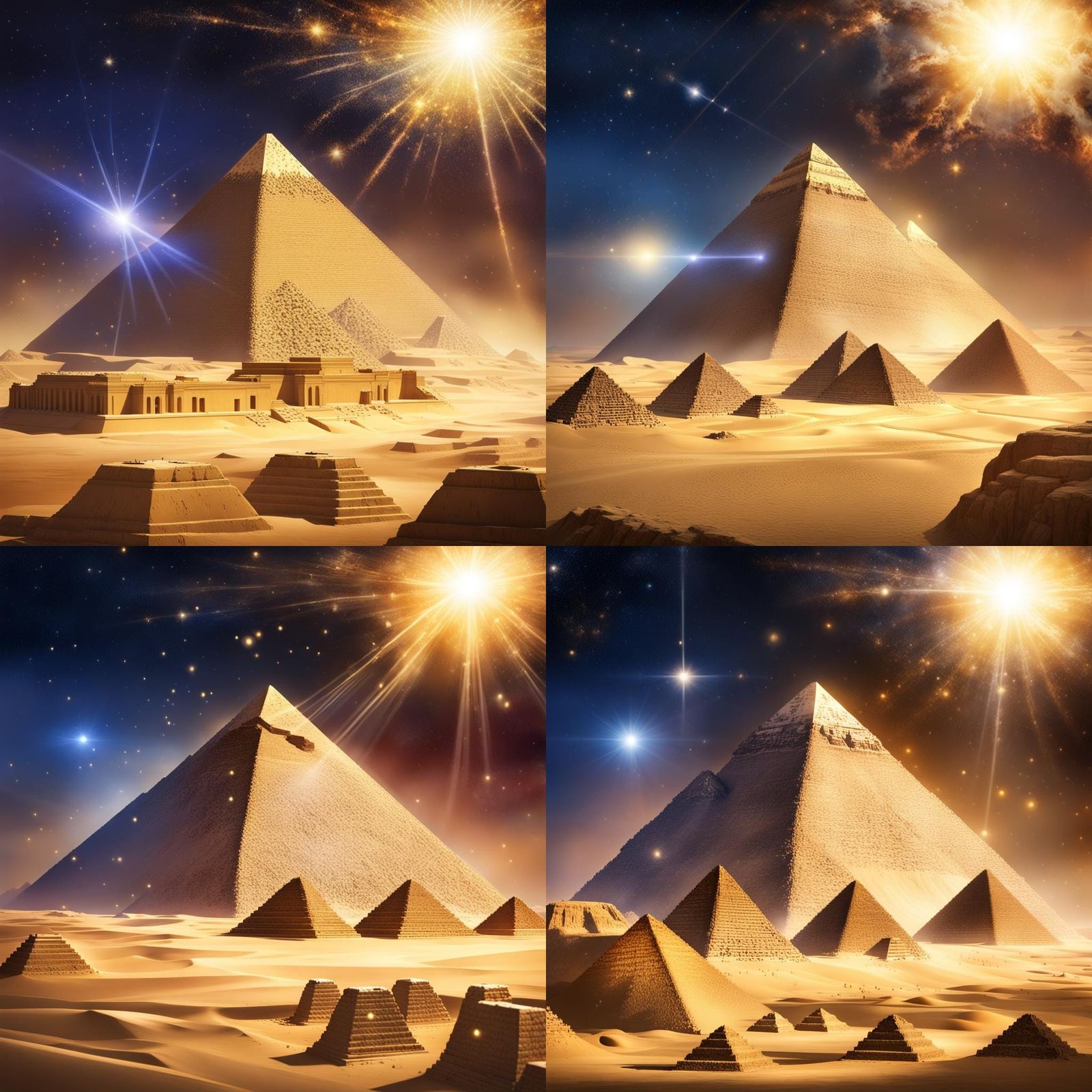 Orion Constellation seen from great pyramids of Giza, pyramids are ...