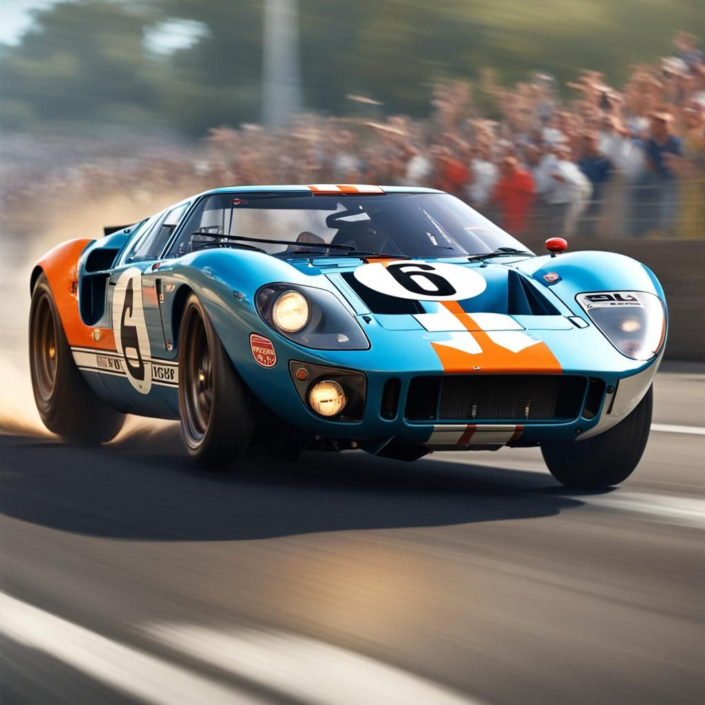 Ford GT40, Le mans 1966. - AI Generated Artwork - NightCafe Creator