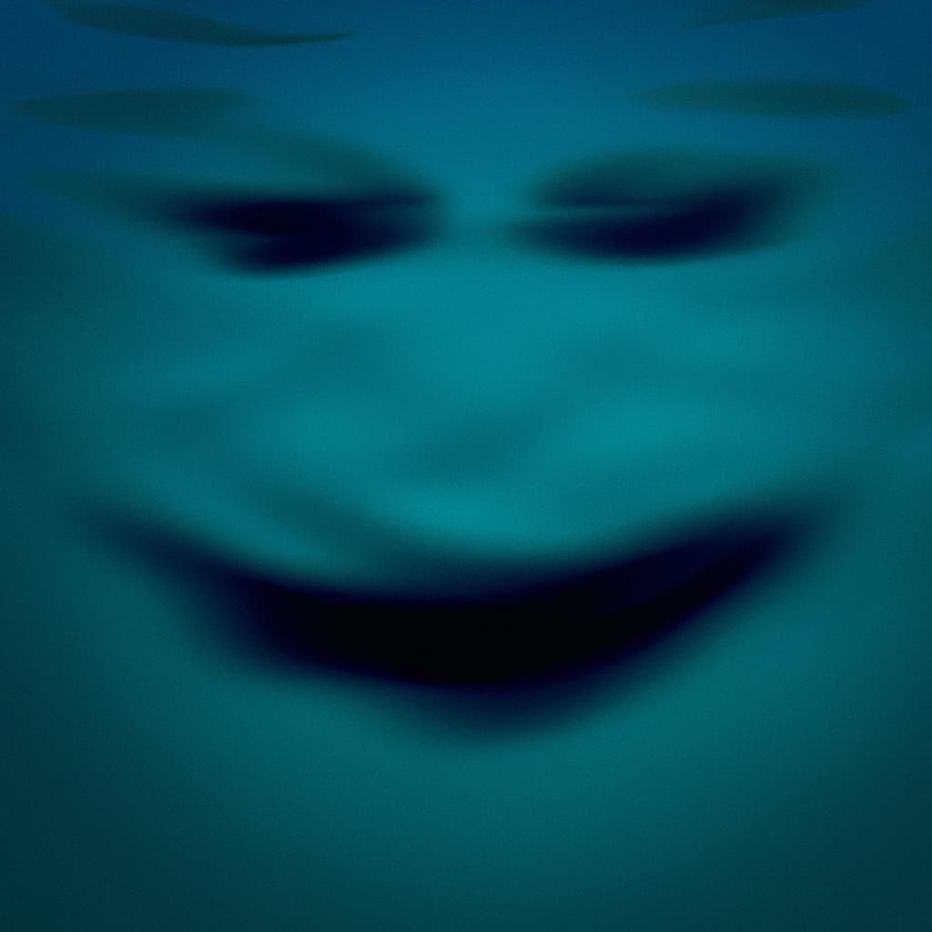 endless pool, creepy, uncanny, HD, face in the water smiling at you ...