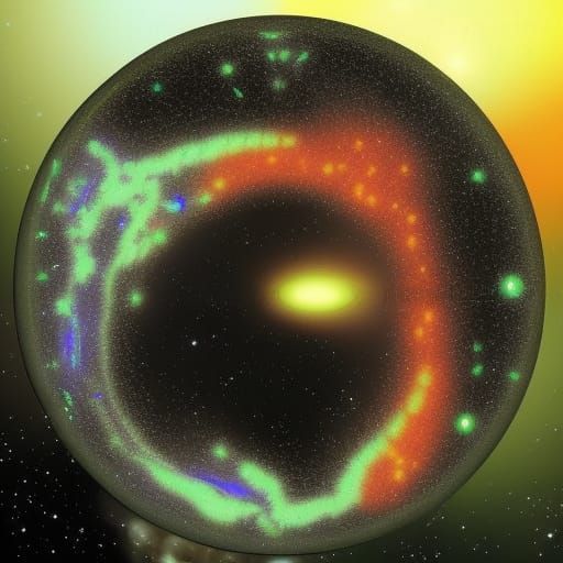 The gas that fills the galaxy, like a gas bubble in a more diffuse ...