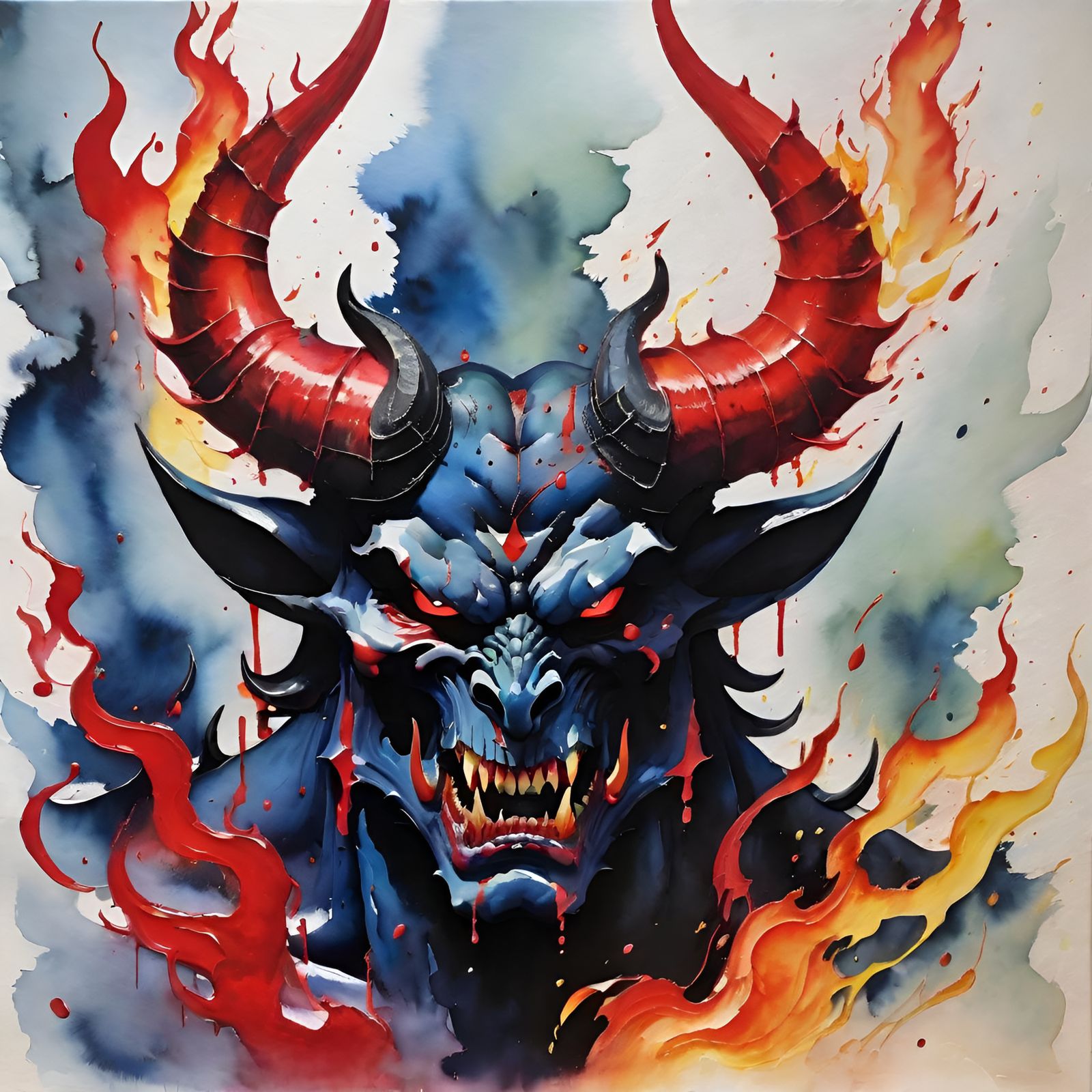 Demon of Hell in charge of torturing the Damned - AI Generated Artwork ...