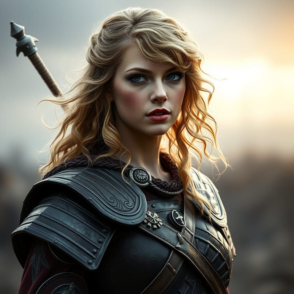 Taylor swift as a warrior queen - Surreal Portrait of Warrio...