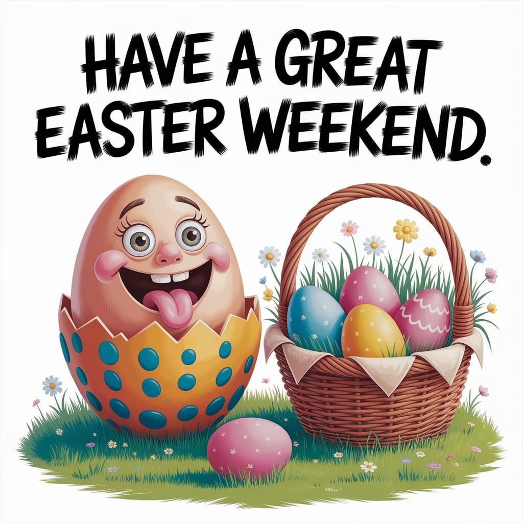 Easter Egg painted Humpty Dumpty ...