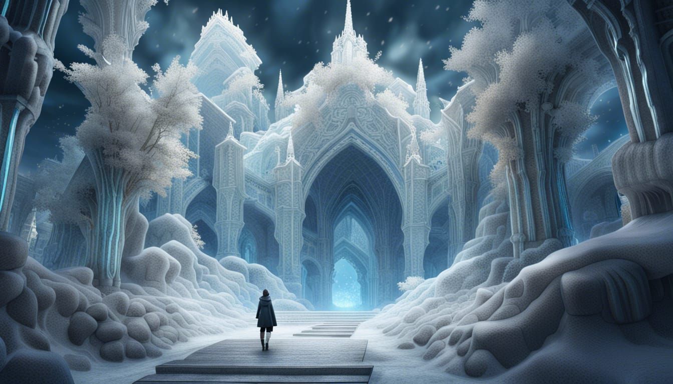 Winter Court Maze - AI Generated Artwork - NightCafe Creator