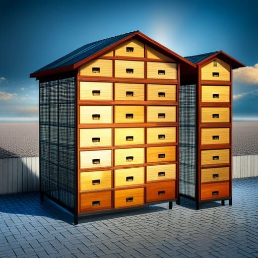 Bee hive matrix - AI Generated Artwork - NightCafe Creator