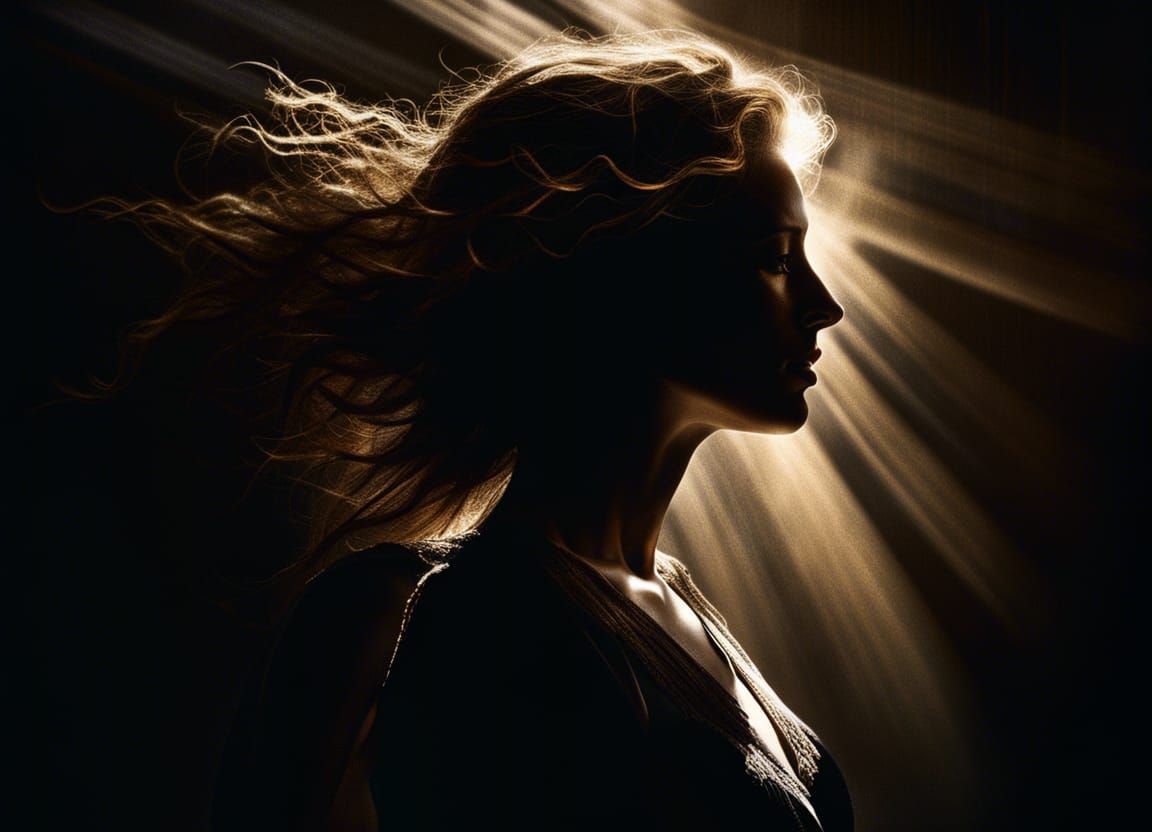 16k resolution, female figure study, deep contrast, extreme chiaroscuro ...