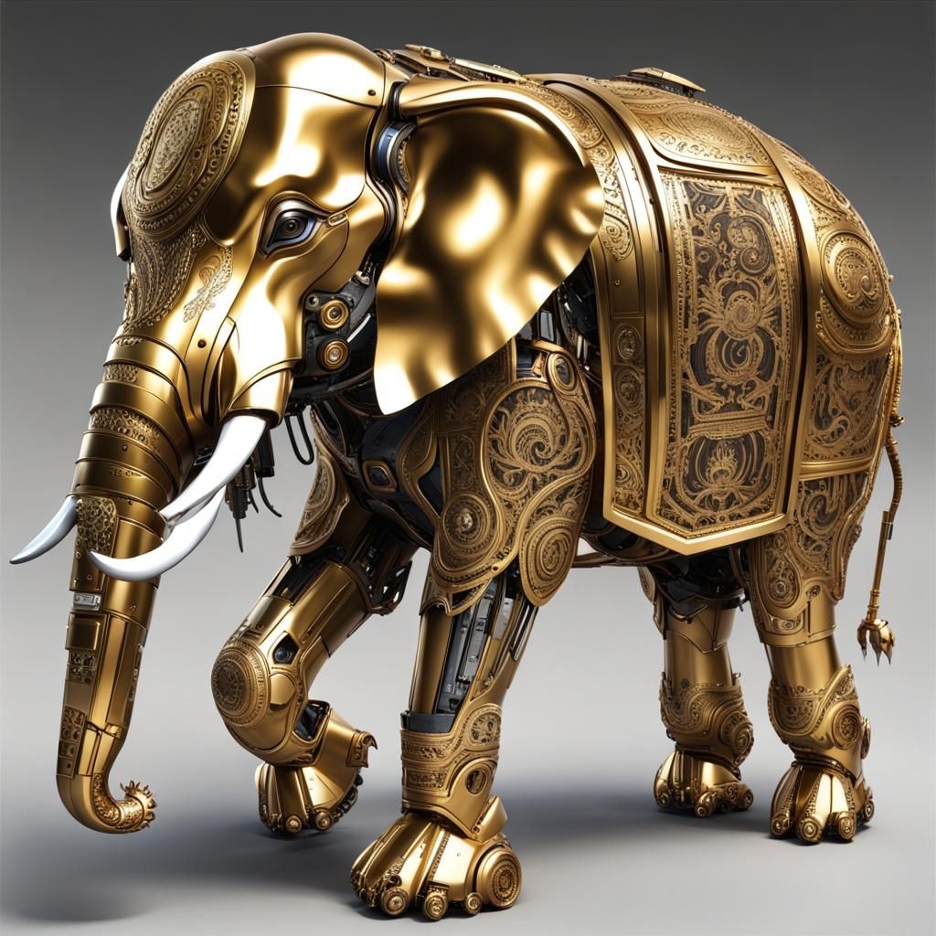 elephant robot - AI Generated Artwork - NightCafe Creator