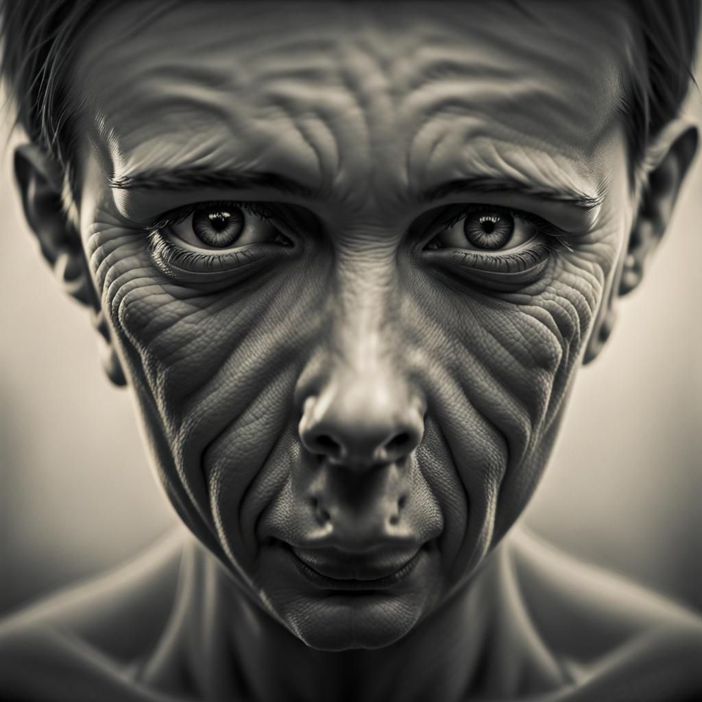 Pencil sketch human insect hybrid Close up portrait, ambient light ...